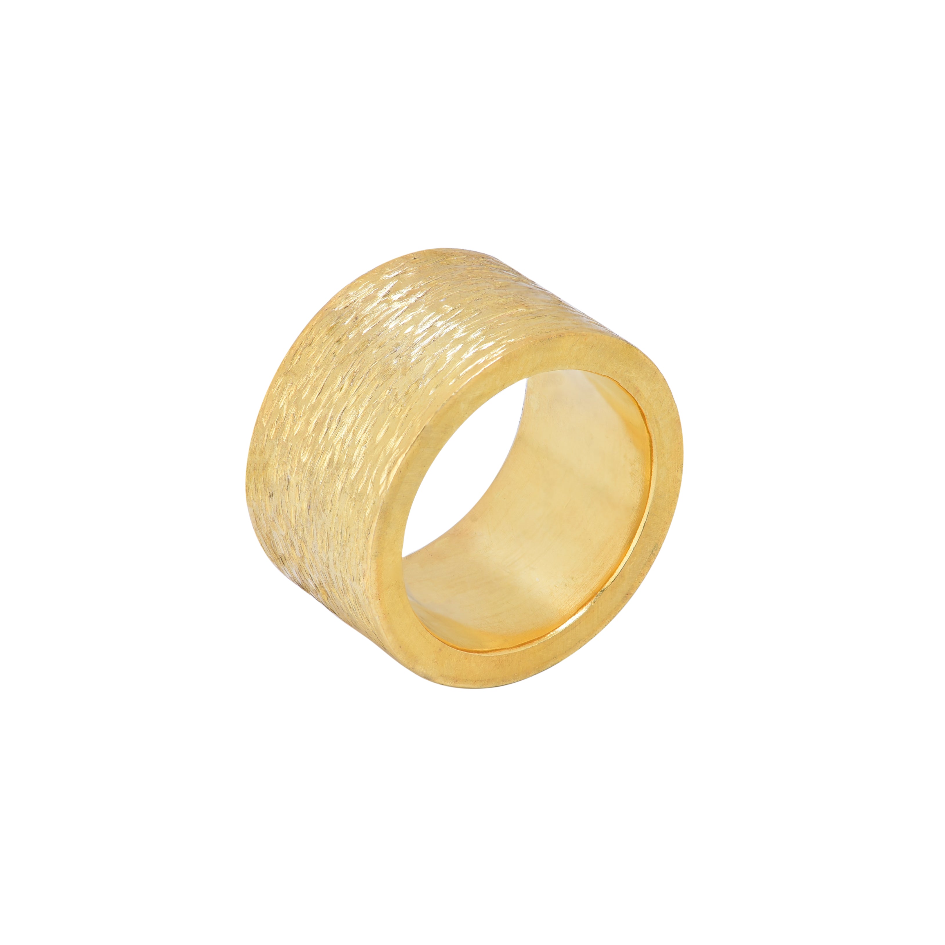 WAVE HAMMERED THICK RING – Les Loops